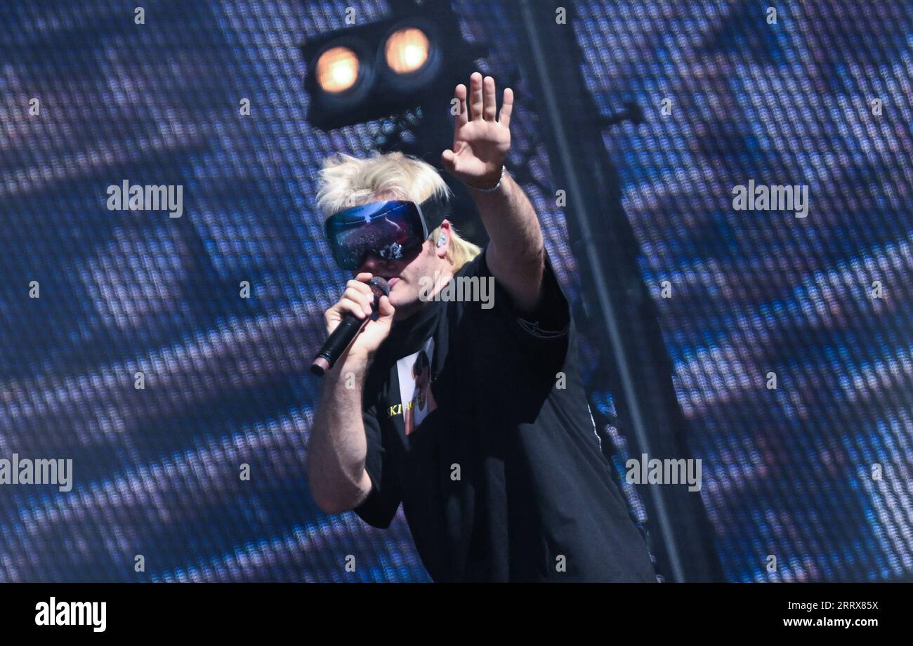 Berlin, Germany. 09th Sep, 2023. Rapper Ski Aggu performs on stage at ...