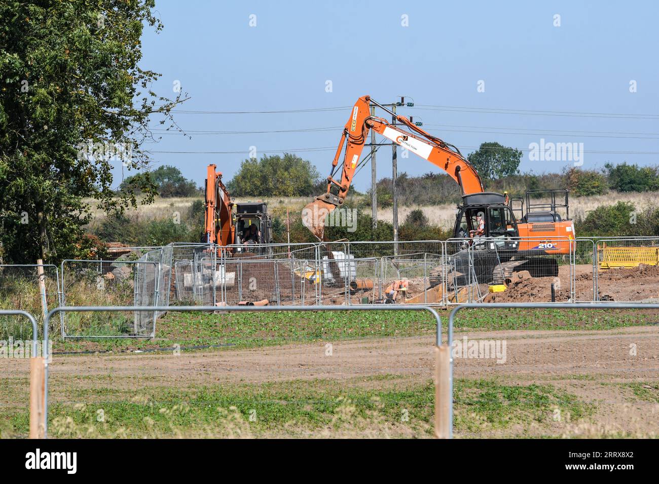 Excavators on construction site hi-res stock photography and images - Alamy