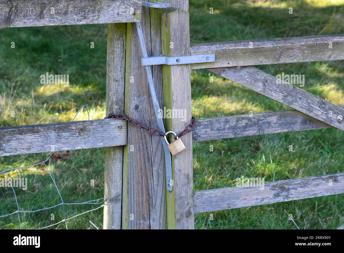 locked padlock on a gate Stock Photo - Alamy