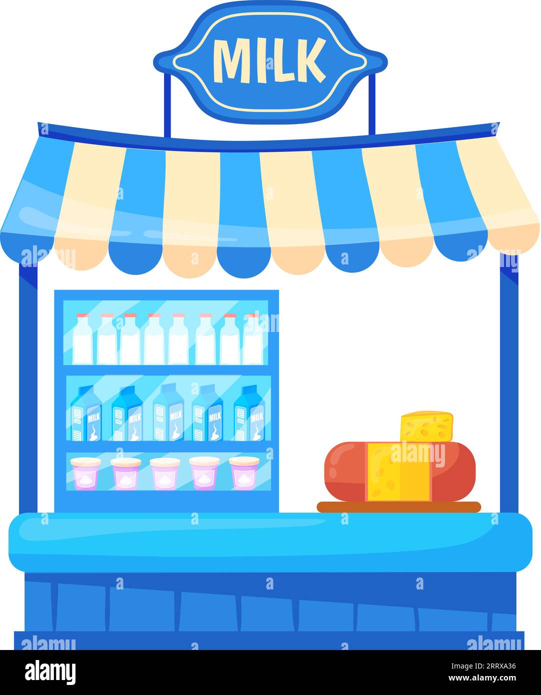 Stall local market vector owner shop hi-res stock photography and ...