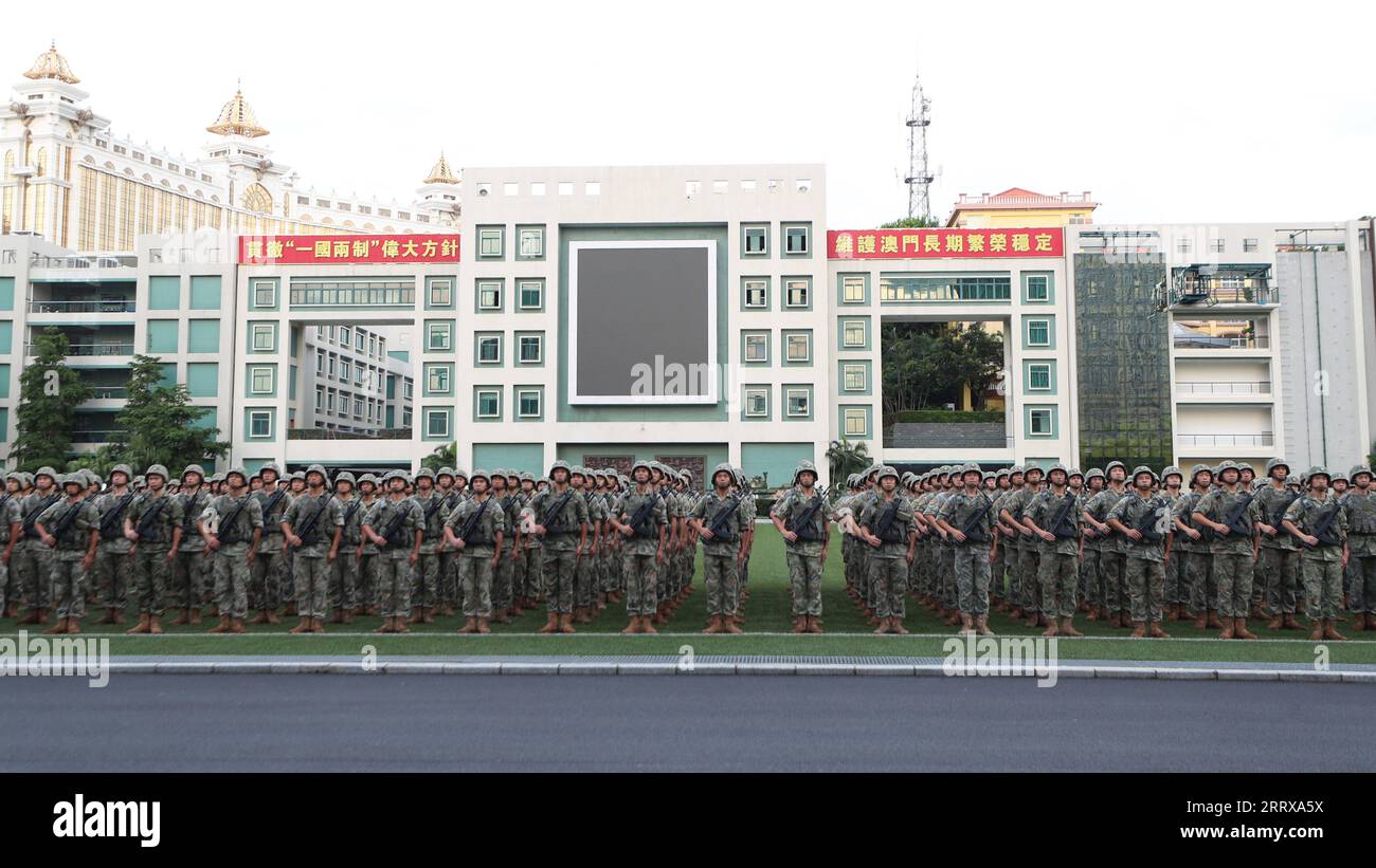 230831 -- MACAO, Aug. 31, 2023 -- The Macao Garrison of the Chinese ...