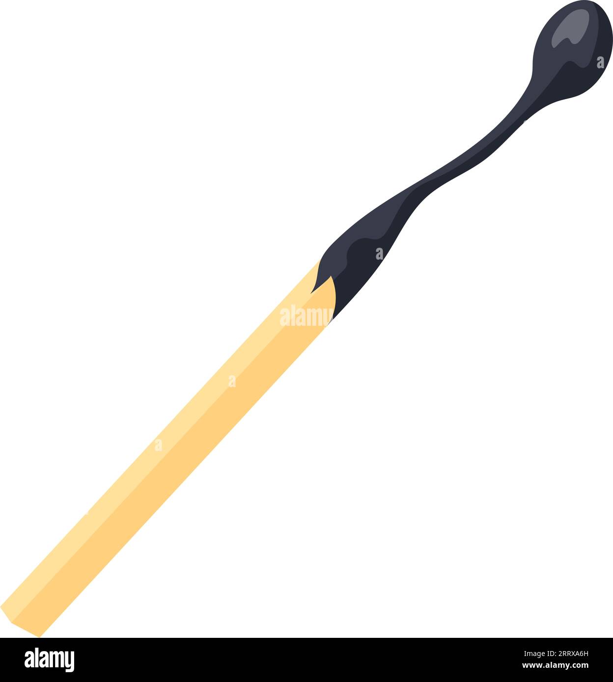 Burnt match icon. Black wooden fire stick isolated on white background ...