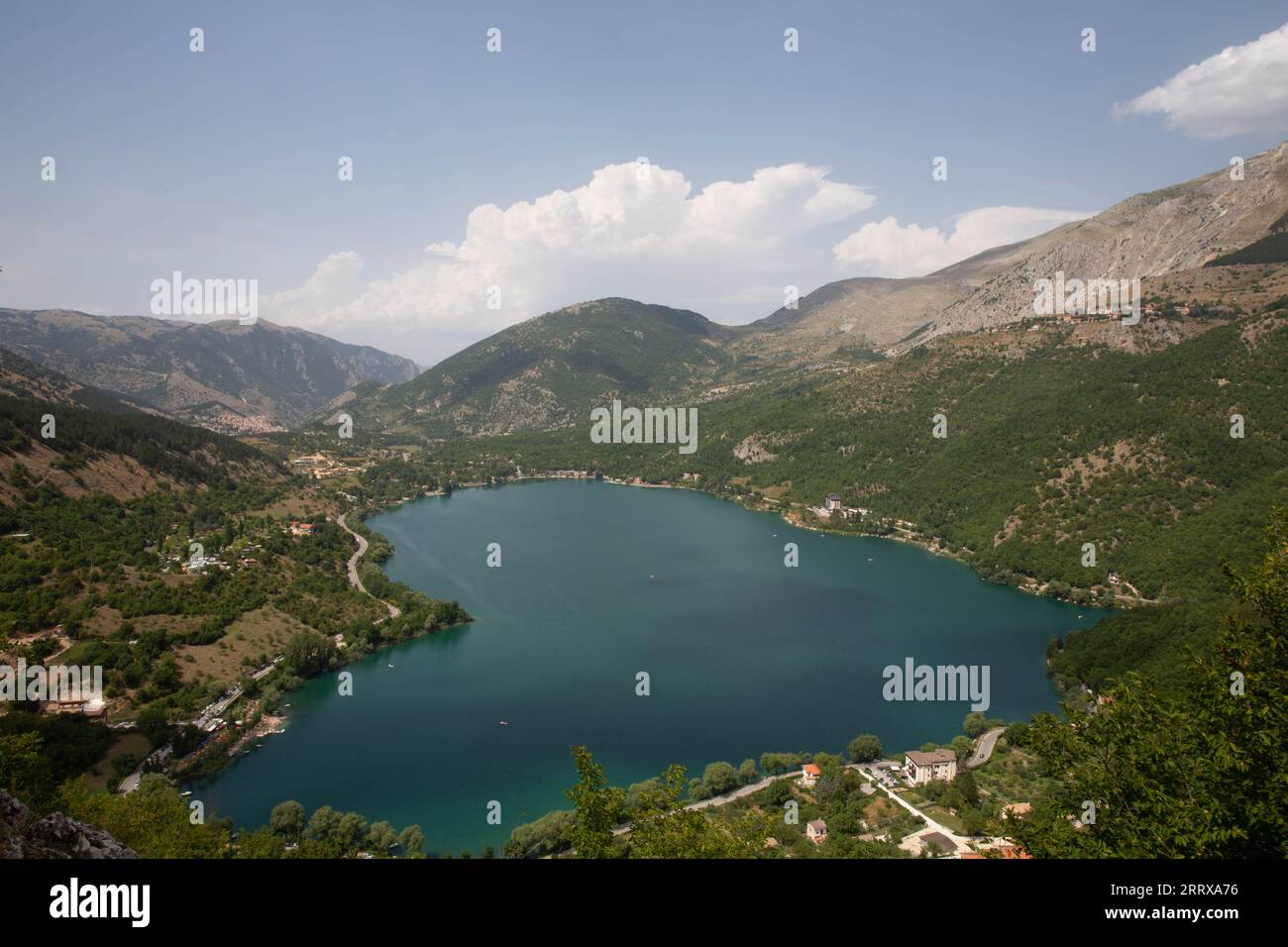 Lake of Scanno during daylight Stock Photo - Alamy