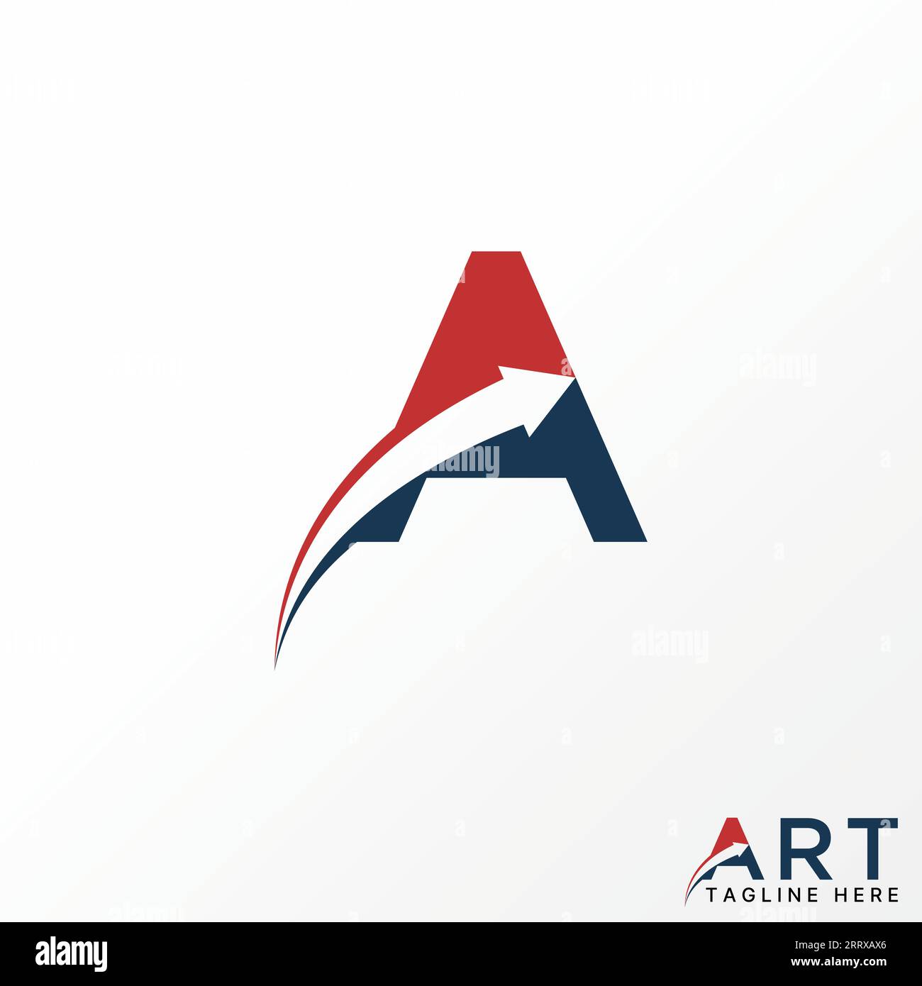 Logo design graphic concept creative abstract premium vector stock letter initial A font up ...
