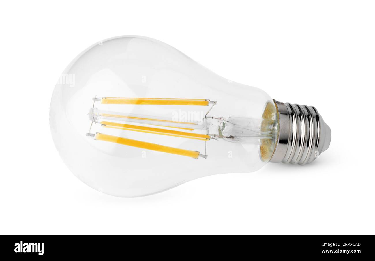 One light bulb isolated on white background Stock Photo - Alamy