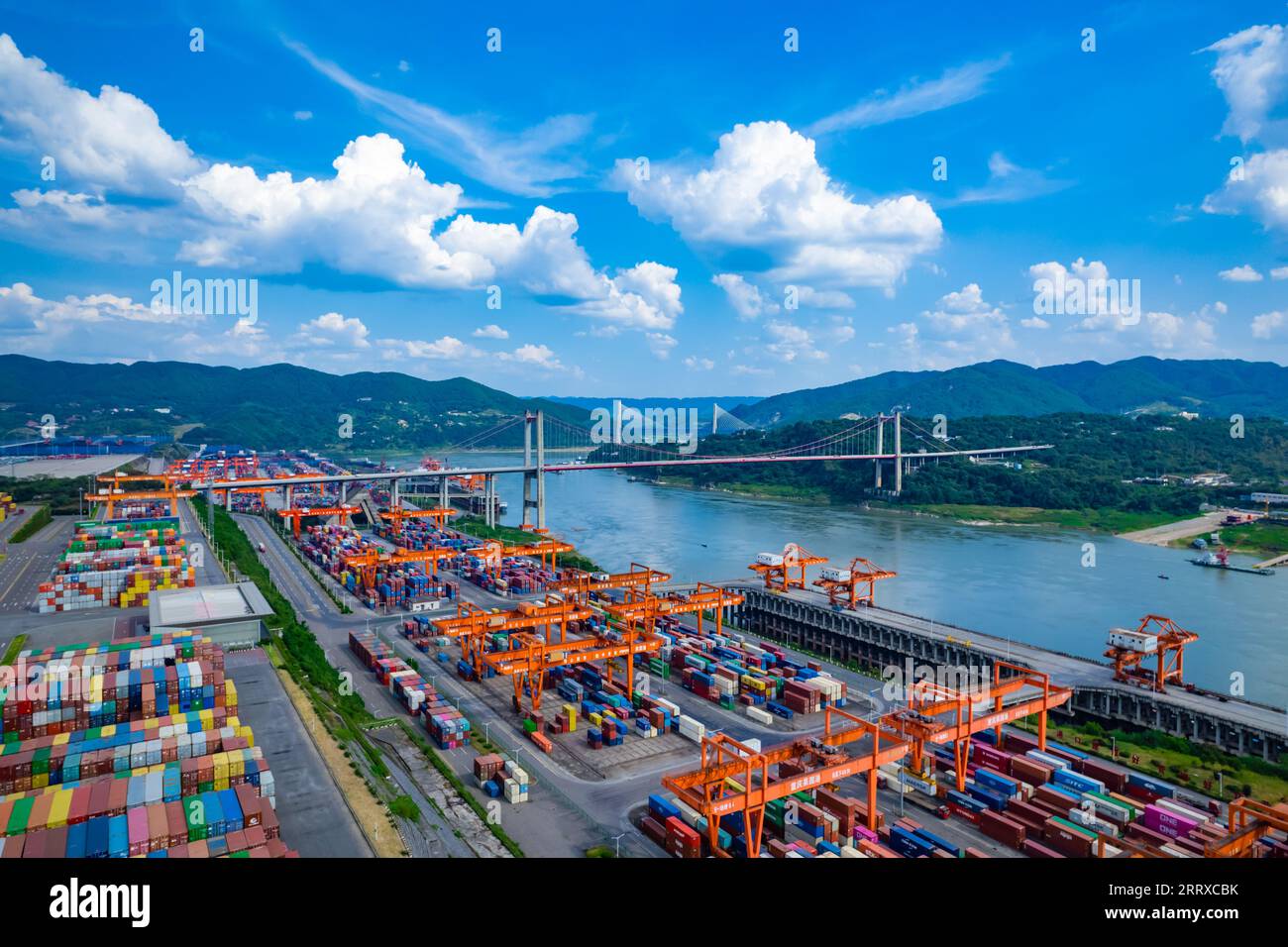 CHONGQING, CHINA - SEPTEMBER 9, 2023 - Aerial photo taken on September 9, 2023 shows the working ...