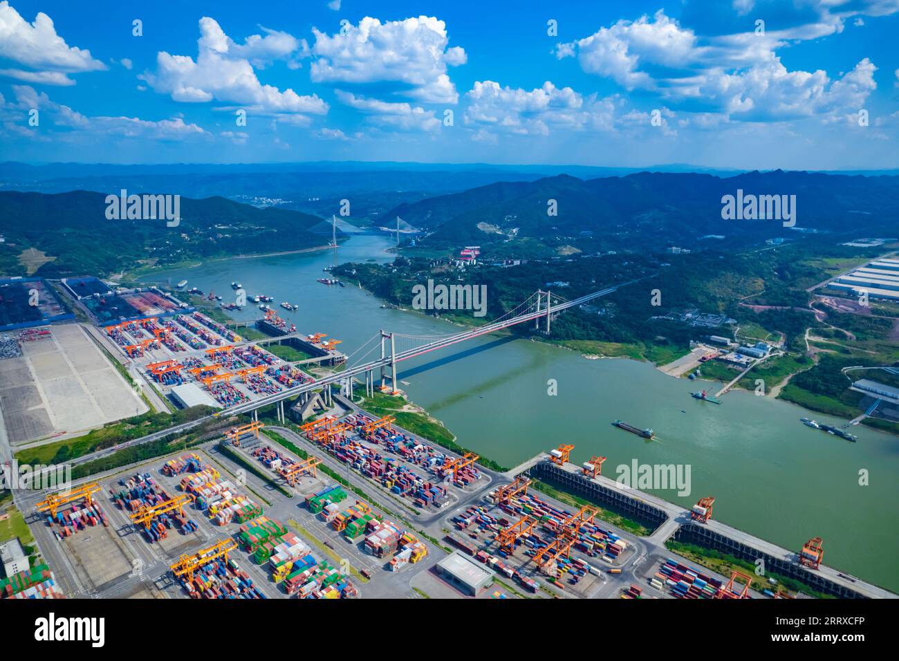 CHONGQING, CHINA - SEPTEMBER 9, 2023 - Aerial photo taken on September 9, 2023 shows the working ...