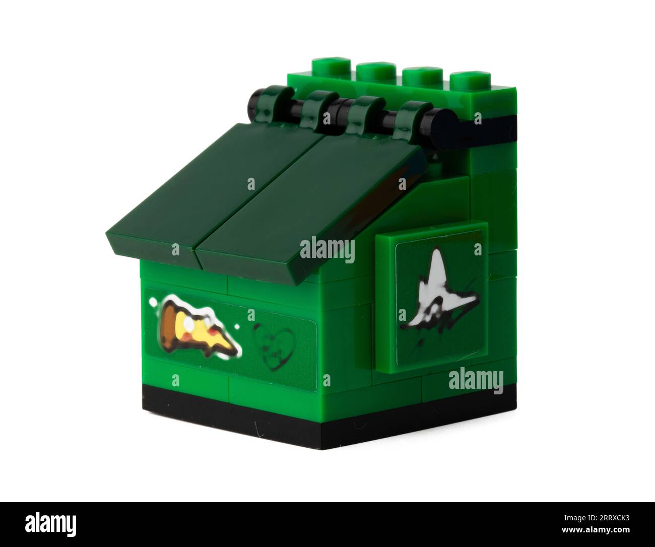 Green food waste recycling dustbin Cut Out Stock Images & Pictures - Alamy