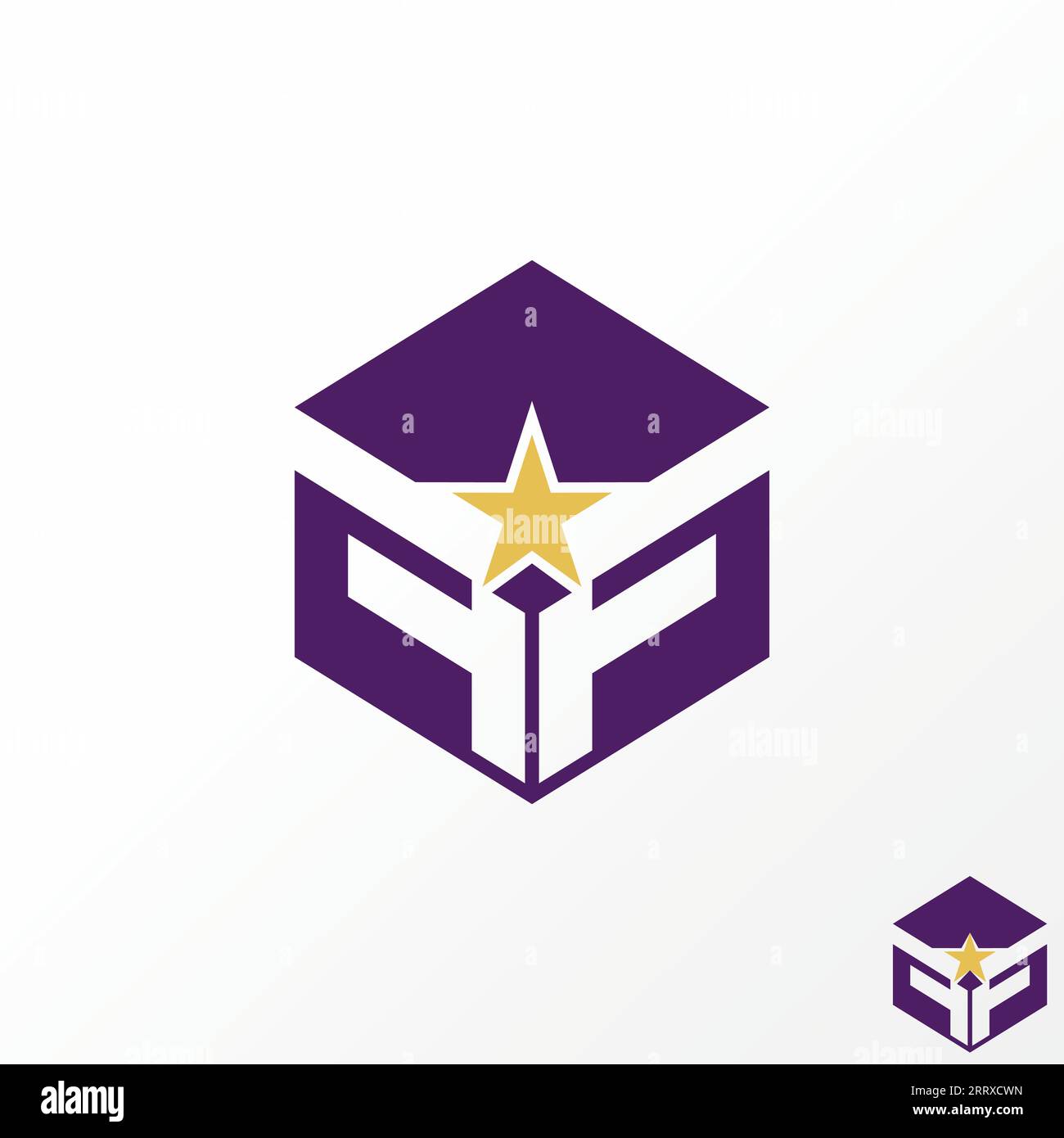 Logo design graphic concept creative abstract premium vector sign stock initial letter FF font ...