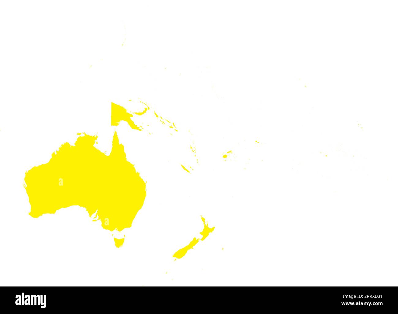 YELLOW CMYK color map of OCEANIA Stock Vector Image & Art - Alamy