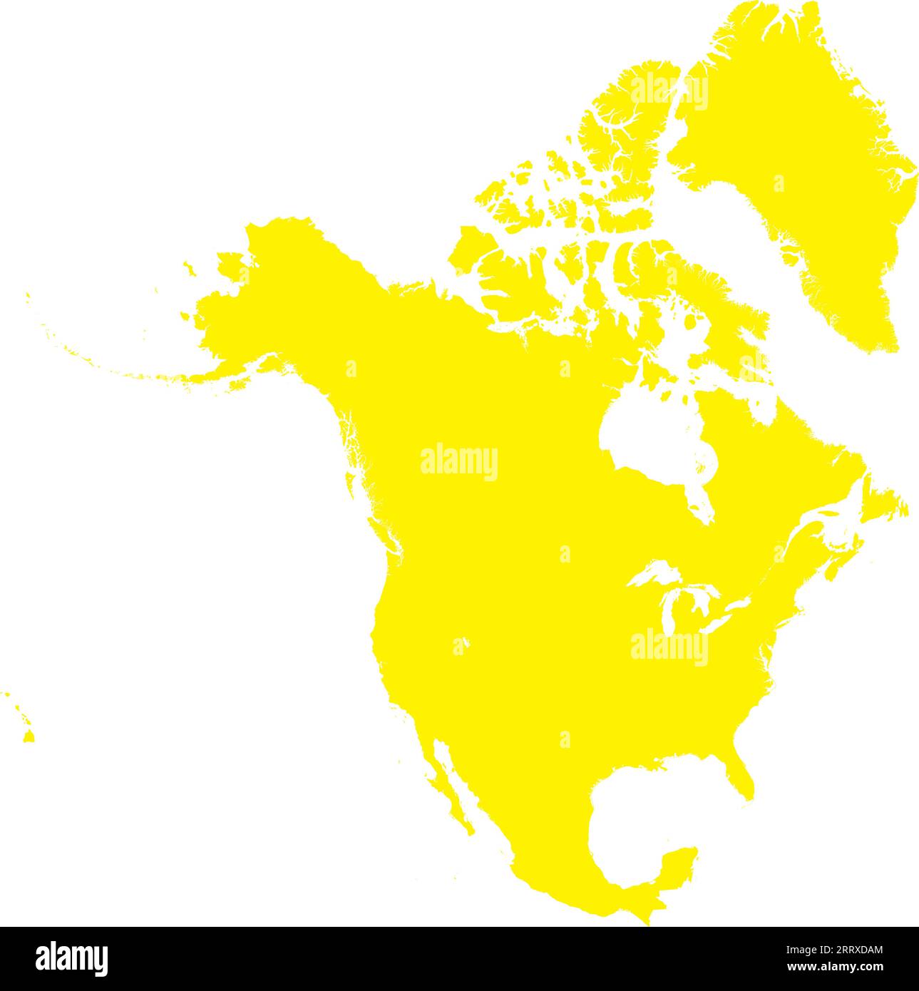 YELLOW CMYK color map of NORTH AMERICA Stock Vector Image & Art - Alamy