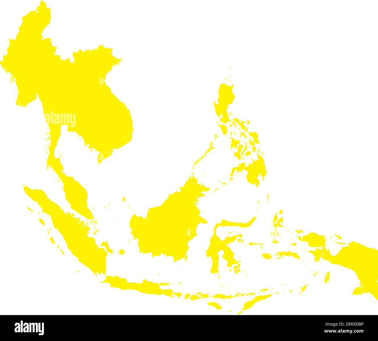 YELLOW CMYK color map of SOUTHEAST ASIA Stock Vector Image & Art - Alamy