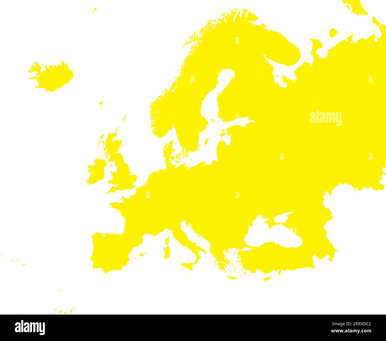 YELLOW CMYK color map of EUROPE Stock Vector Image & Art - Alamy