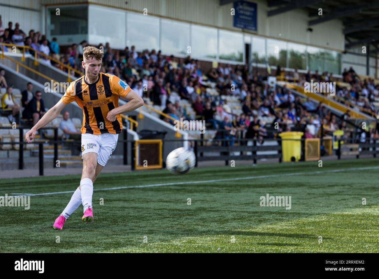 Methil, Scotland. 09 September 2023. Ryan Schiavone (7 - East Fife ...