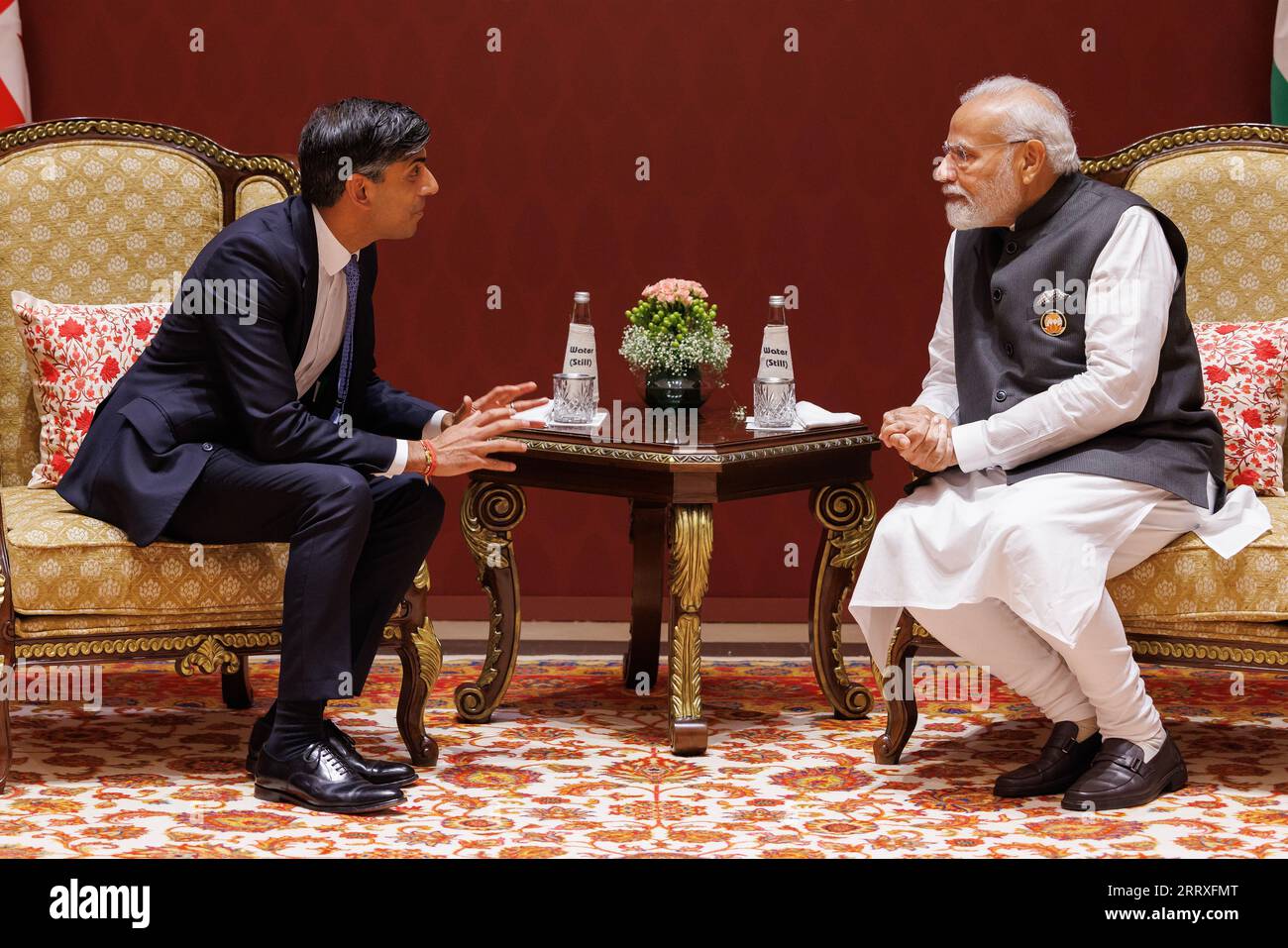 Prime Minister Rishi Sunak (left) during a bilateral meeting with Indian prime minister Narendra ...