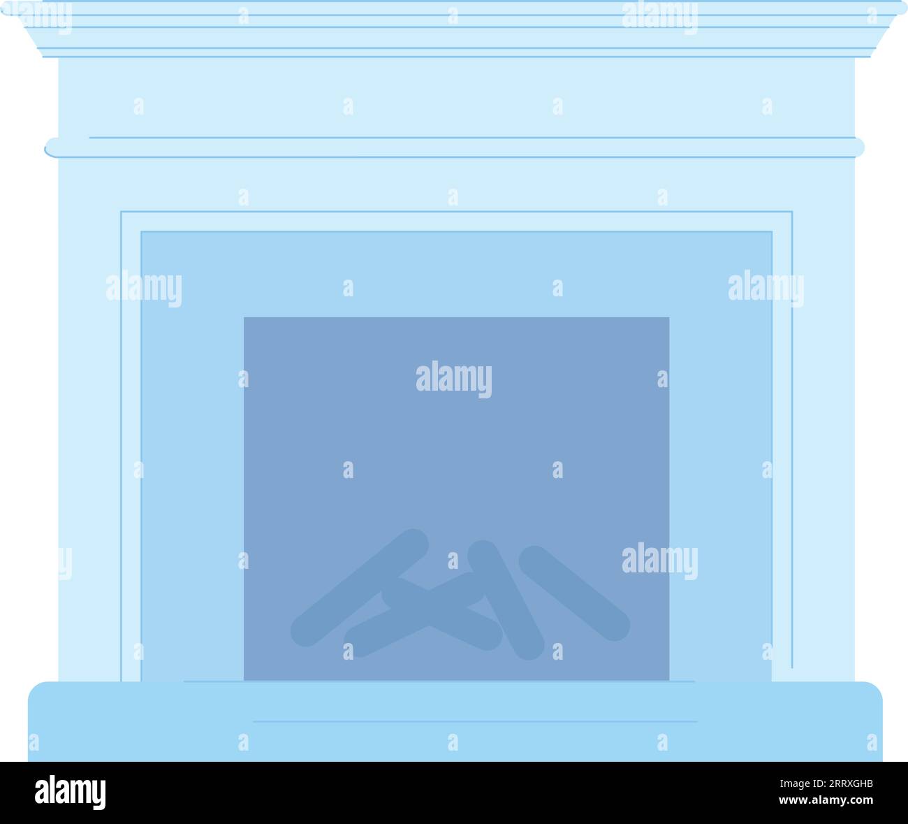 Fireplace icon. House interior element. Home decoration isolated on ...