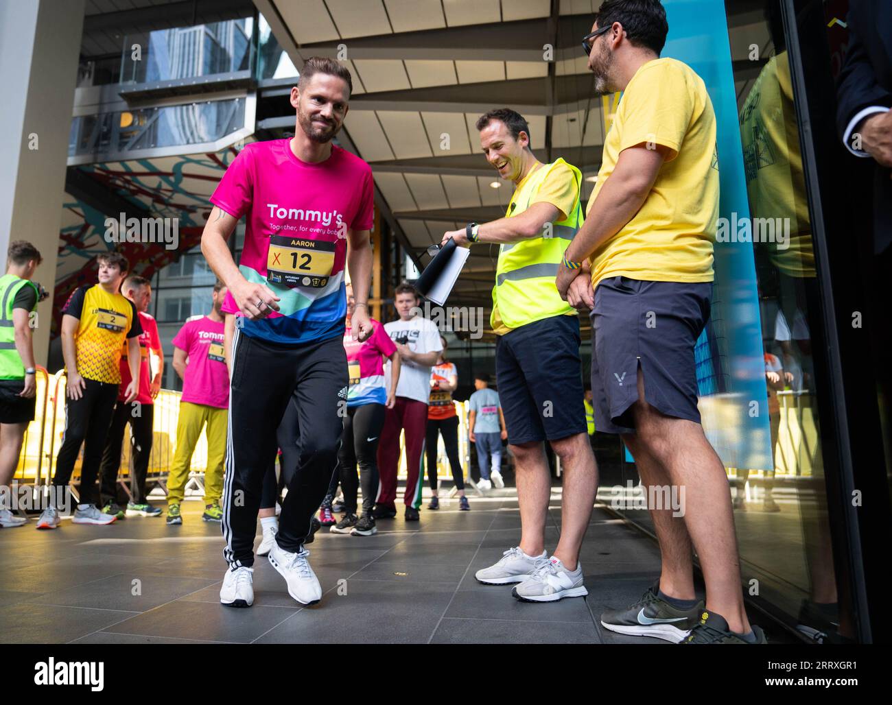 EDITORIAL USE ONLY Participants at the start line during the inaugural ...