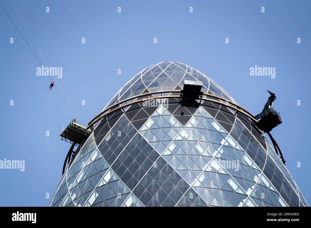 EDITORIAL USE ONLY Participants zip wire during the inaugural London ...