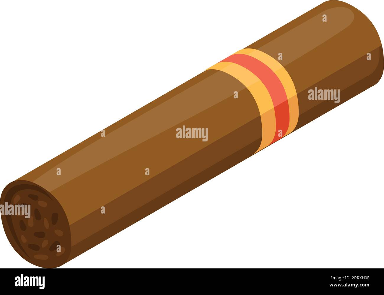 Tobacco cigar cartoon icon. Smoking nicotine symbol isolated on white ...