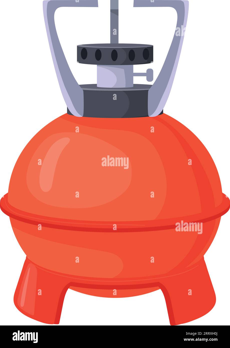 Portable cooking stove cartoon icon. Travel burner isolated on white ...