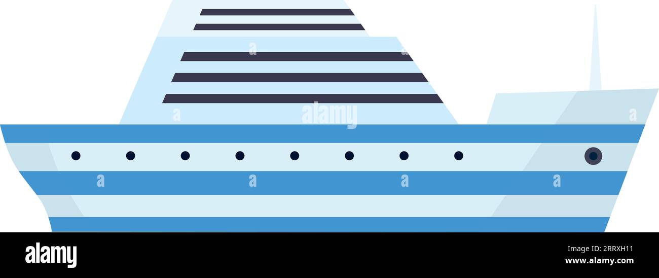 Ferry boat color icon. Travel ship symbol isolated on white background ...