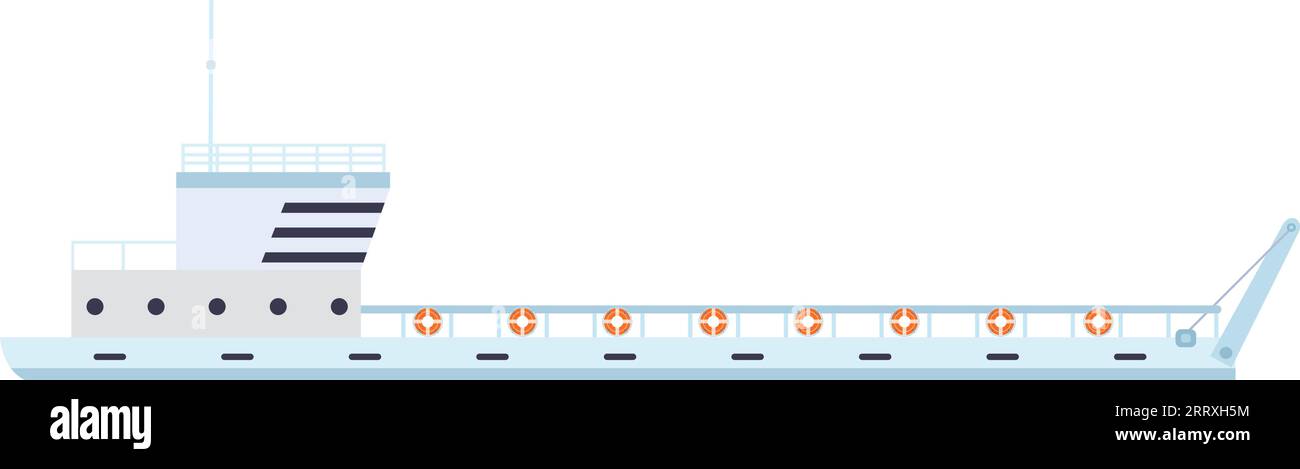 Barge color icon. Freight boat. River ship isolated on white background ...