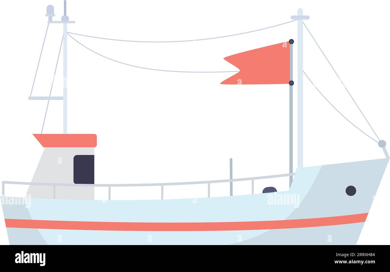 Colorful boat on lake Stock Vector Images - Alamy