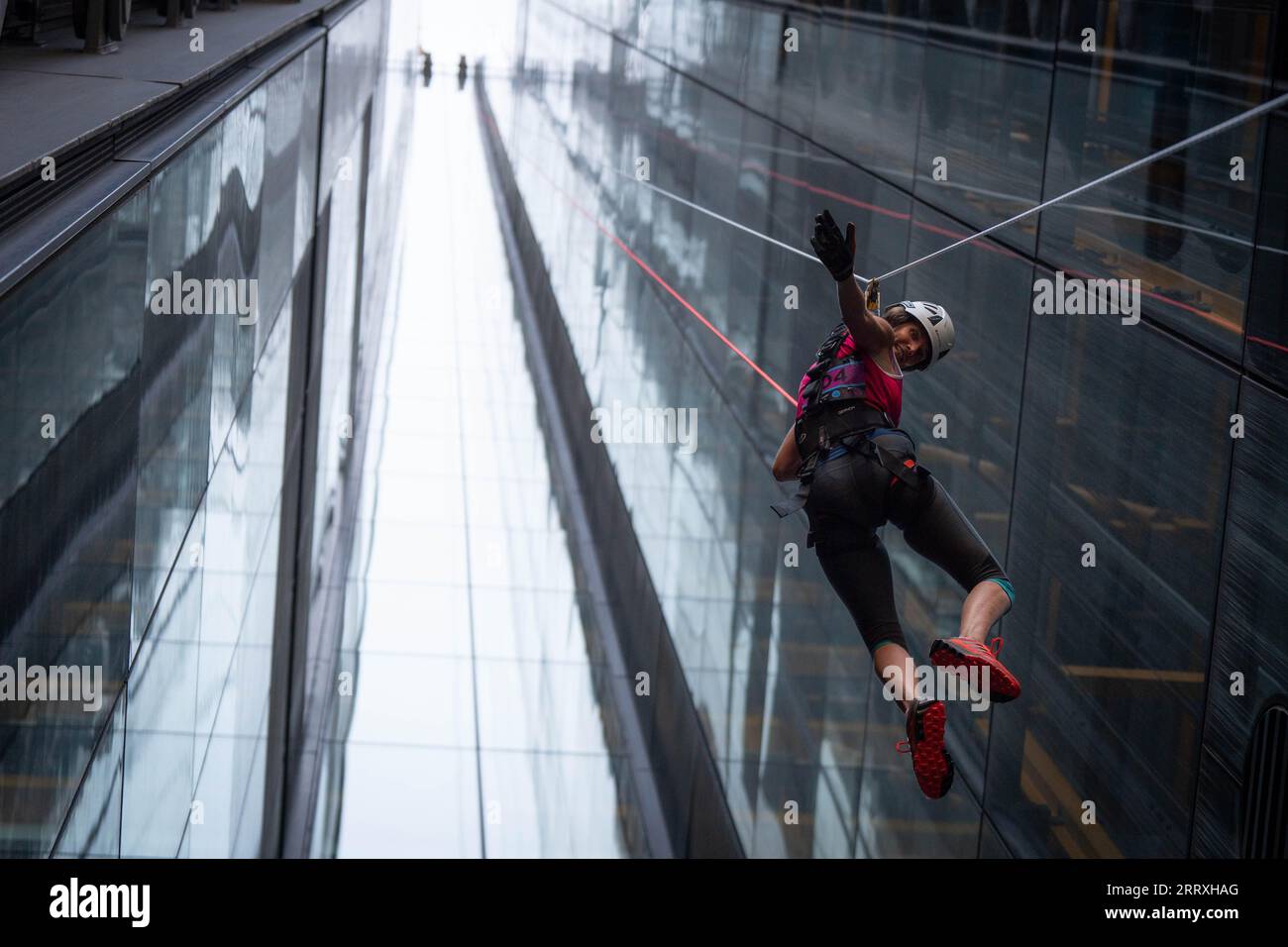 EDITORIAL USE ONLY Participants abseil during the inaugural London ...
