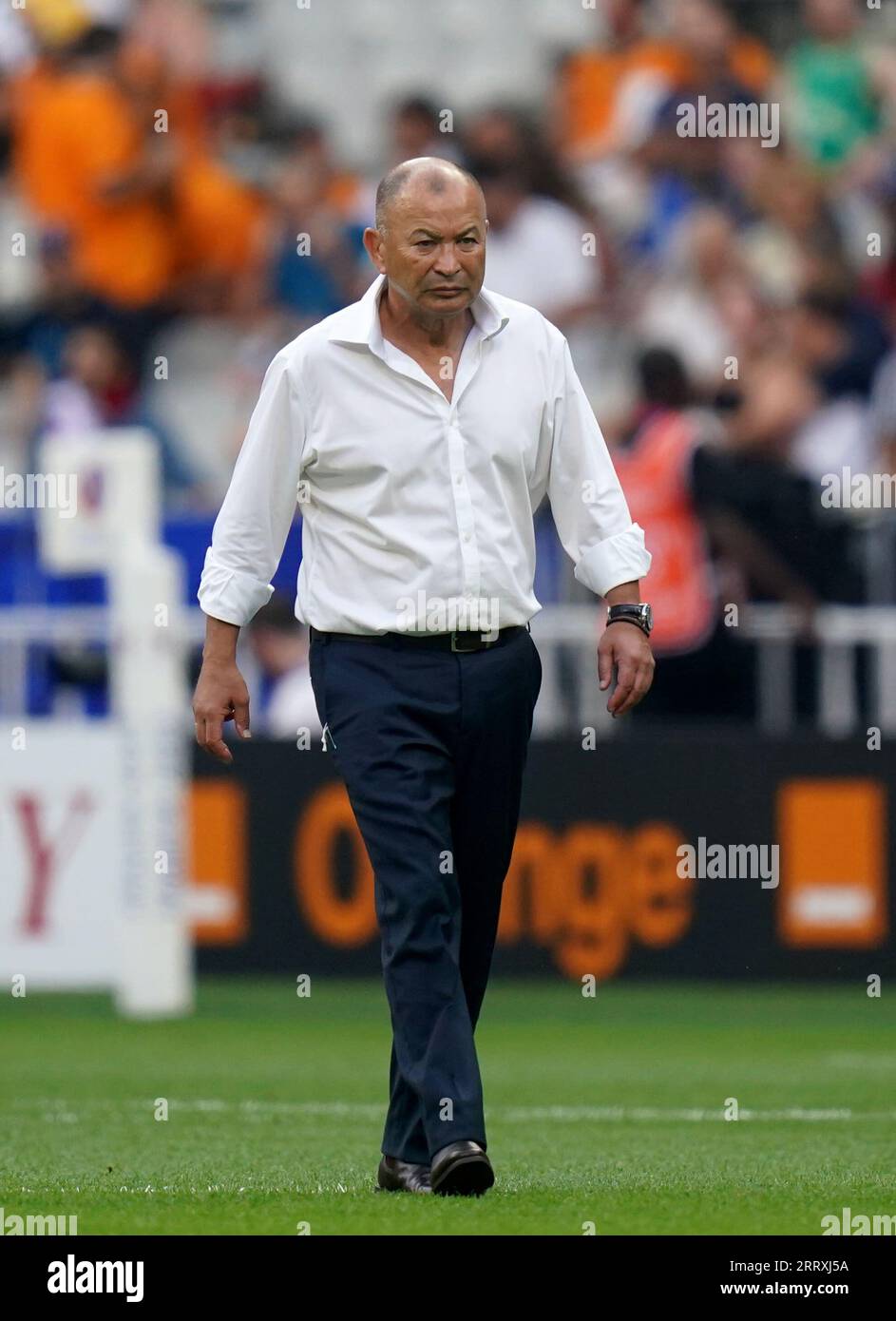 Australia head coach Eddie Jones on the pitch before the 2023 Rugby ...