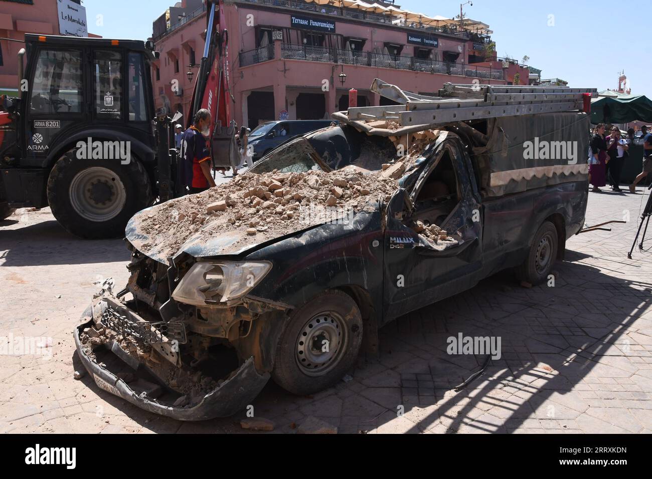 Marrakesh. 9th Sep, 2023. This photo taken on Sept. 9, 2023 shows a ...