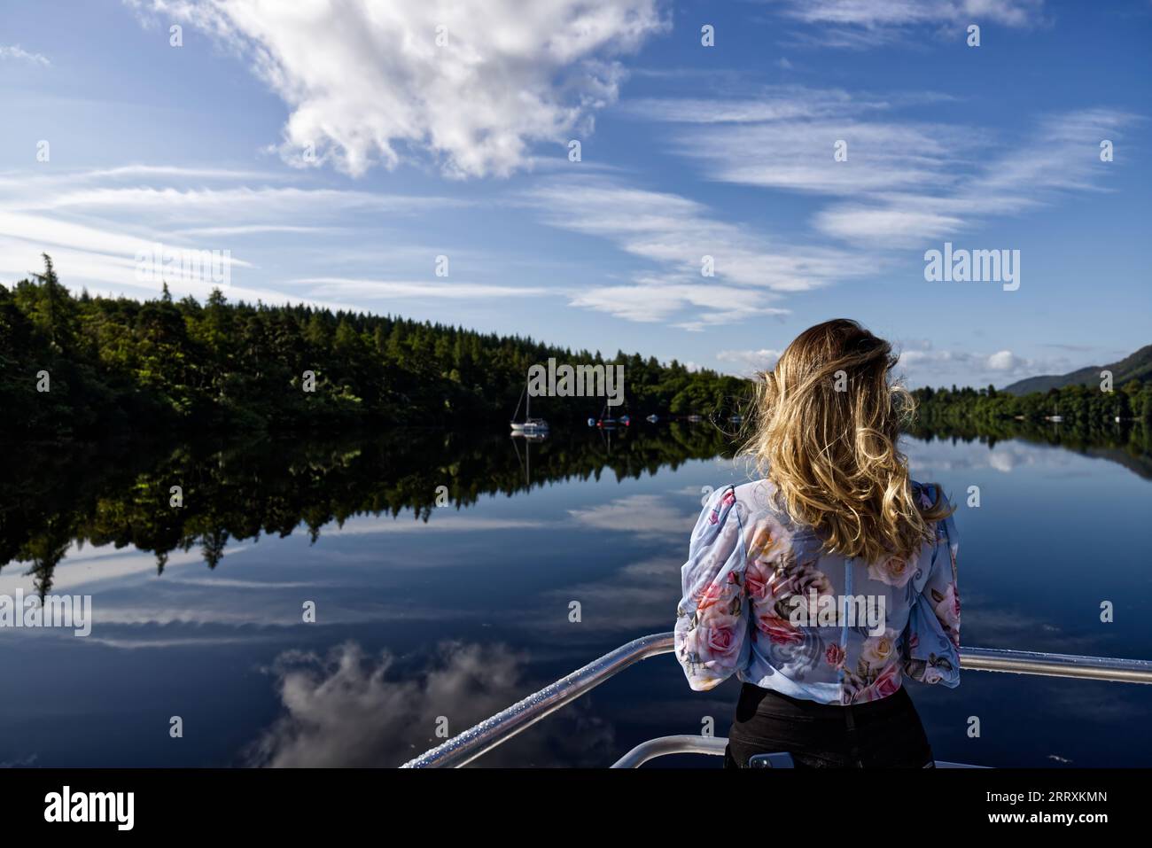 Infinite Horizons: High-Depth View of Loch Ness with Boat and Rolling ...