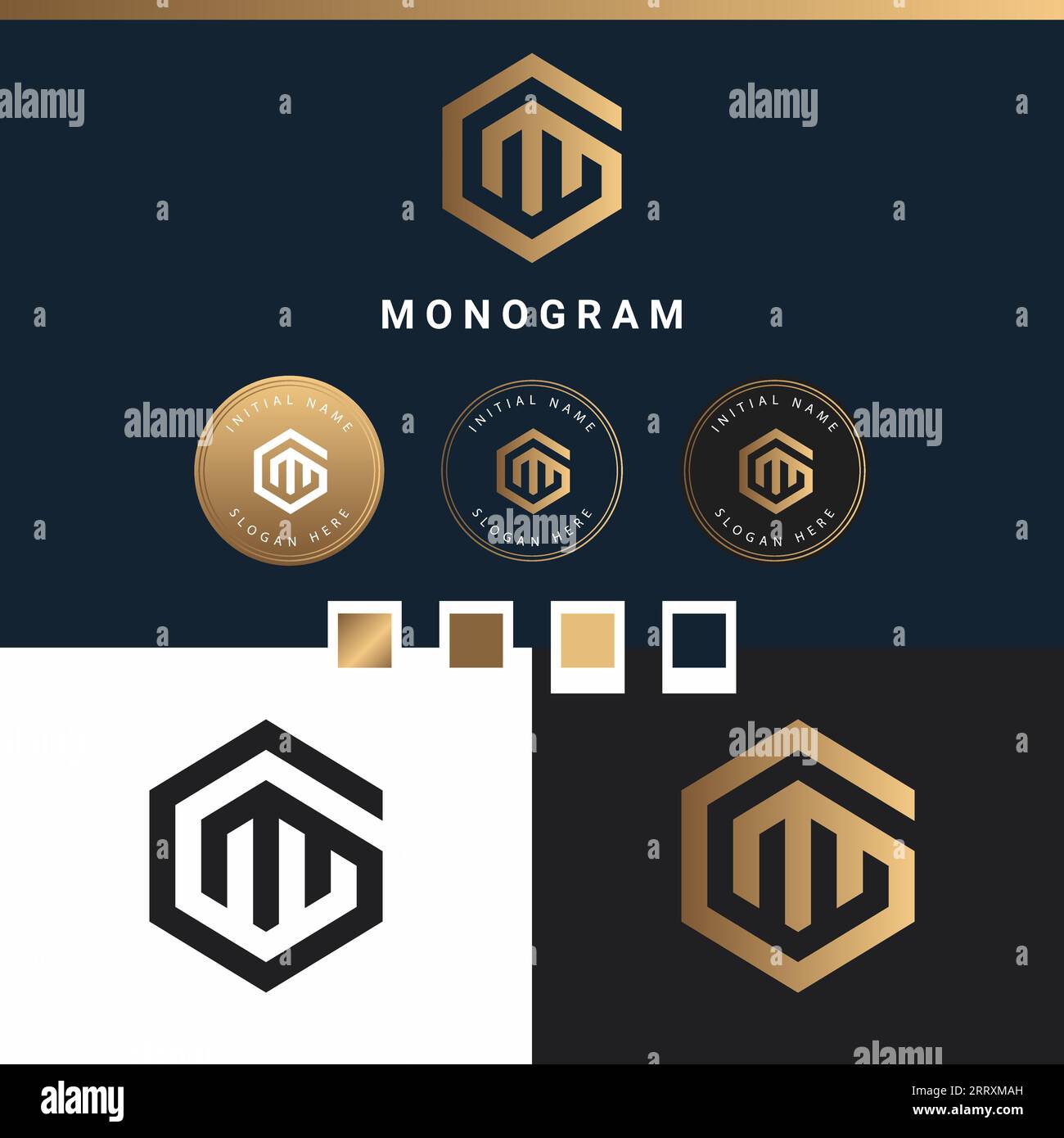 Luxury GM or MG Initial Monogram Text Letter Logo Design Stock Vector Image & Art - Alamy