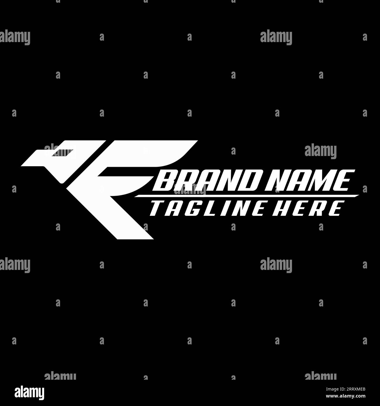 head eagle falcon letter f modern trendy logo design vector Stock ...