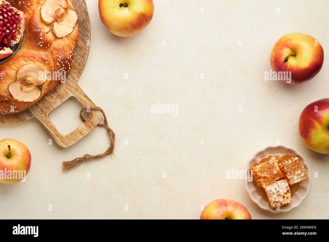 Jewish Holidays - Rosh Hashanah or Rosh Hashana. Pomegranate, apples ...