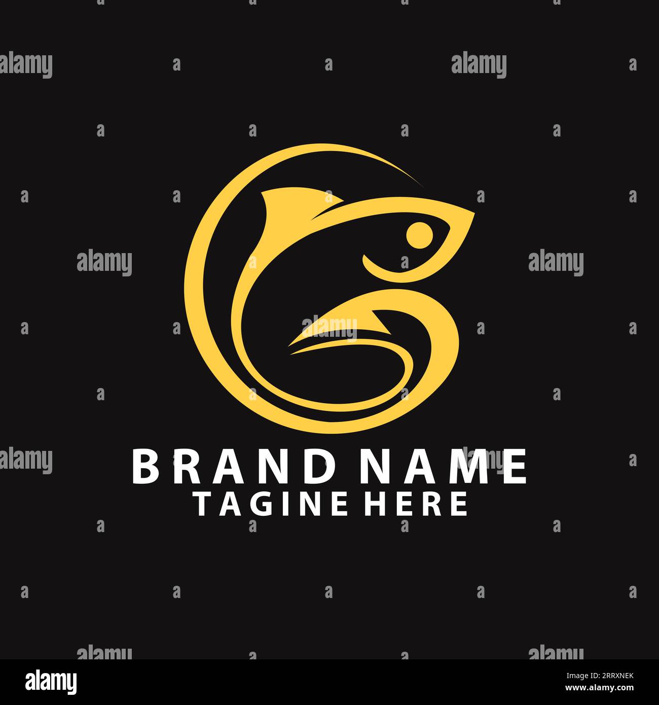 hook sea fish logo design vector Stock Vector Image & Art - Alamy