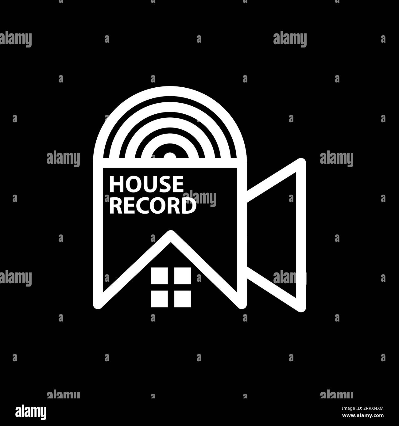 house record entertaiment logo design vector Stock Vector Image & Art ...