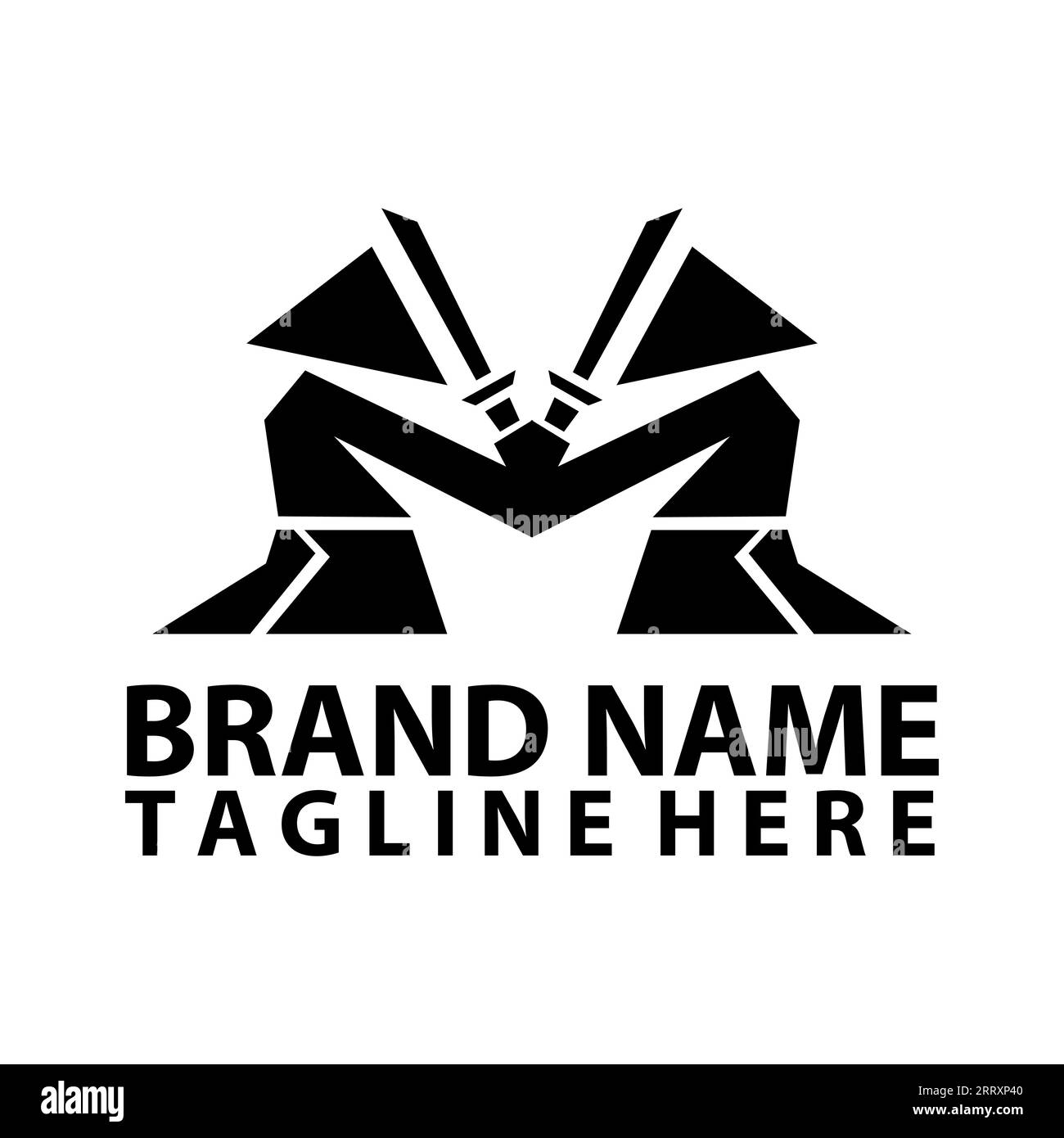 samurai logo design vector illustration symbol Stock Vector Image & Art ...