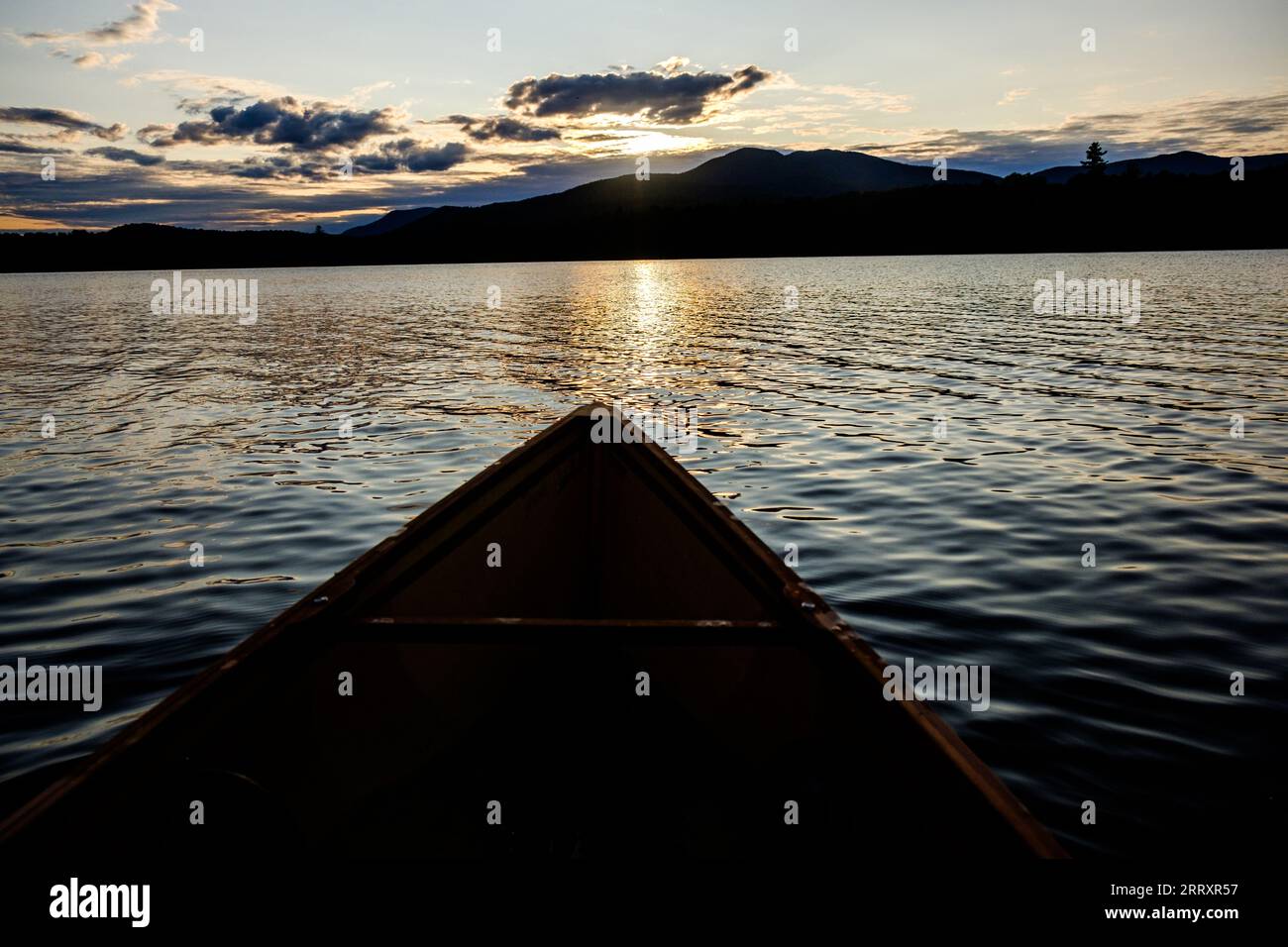 Canoeing in the Adirondack Mountains of New York State, USA, Essex ...