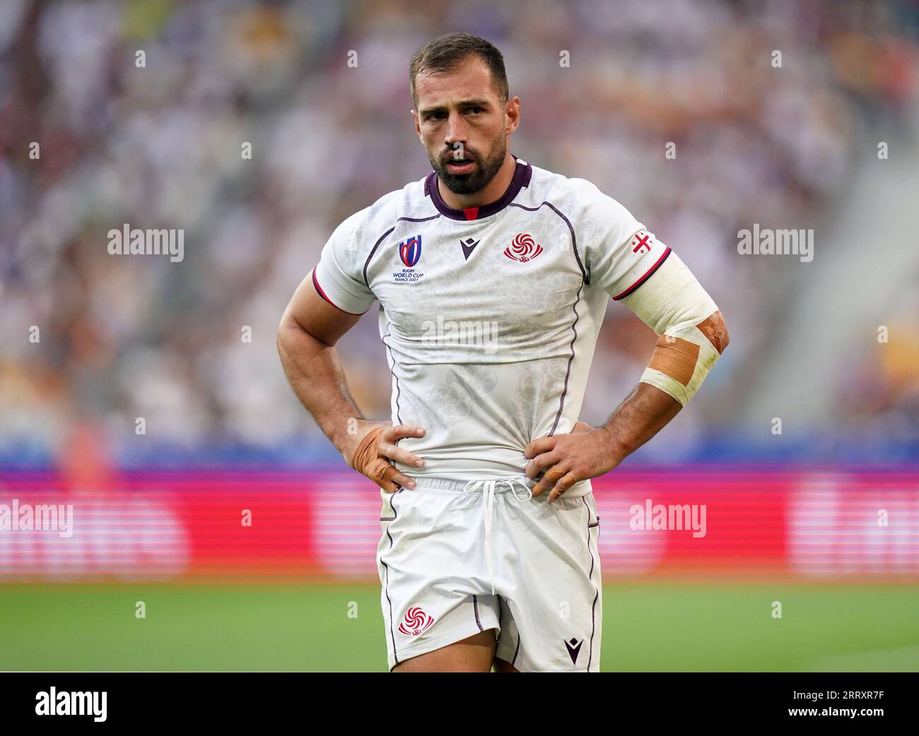 Georgia's Merab Sharikadze during the 2023 Rugby World Cup Pool C match ...