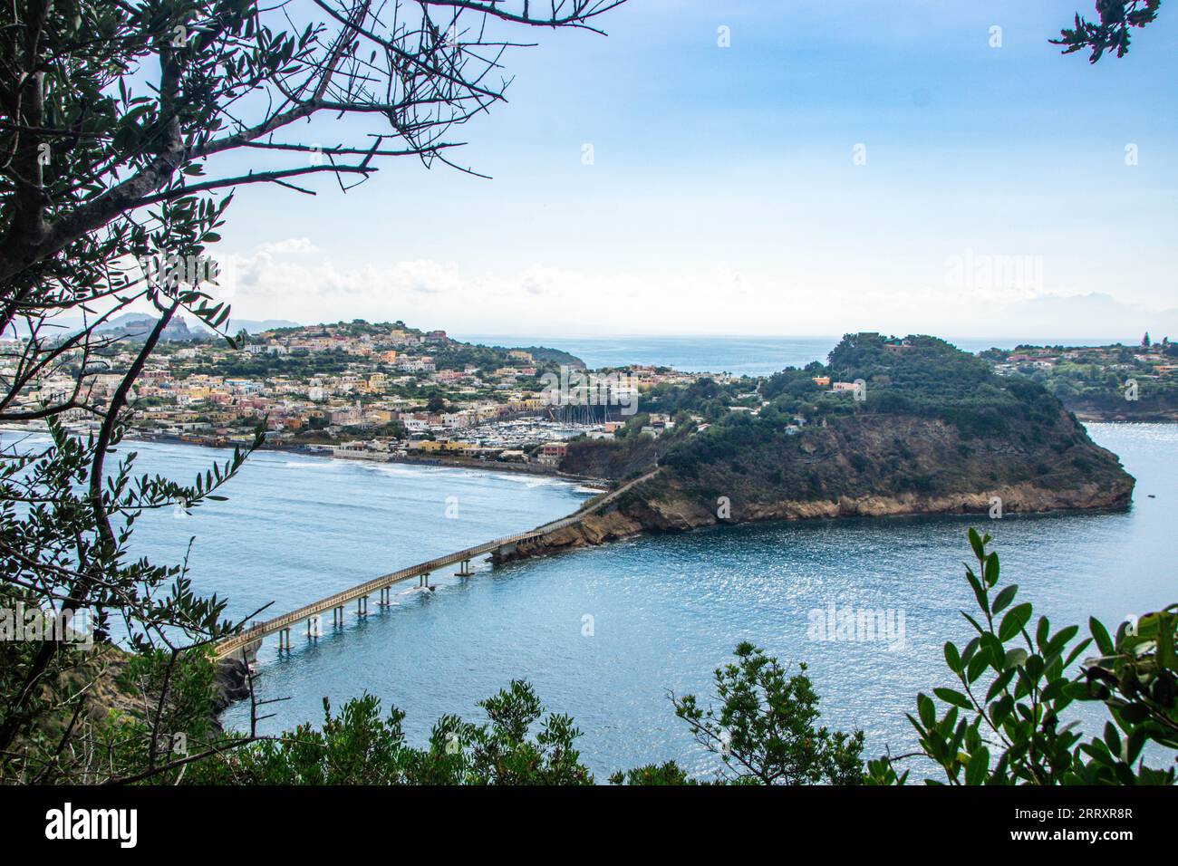 Chiaiolella seen from Vivara island in Procida , Naples province, Italy ...