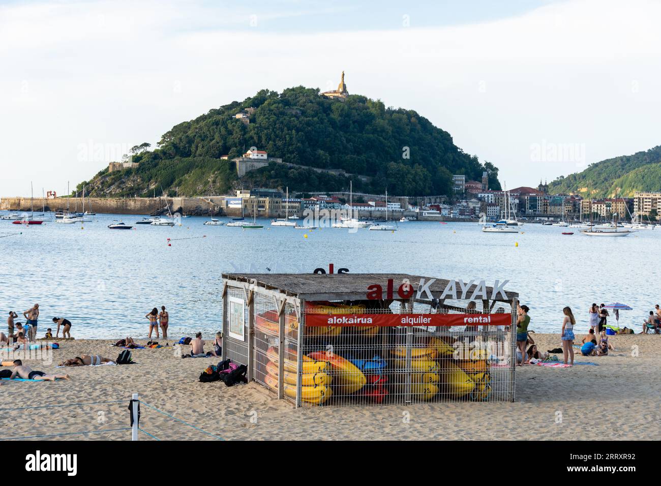 San Sebastian, Spain - July 7th, 2023: Kayak rental station in the ...