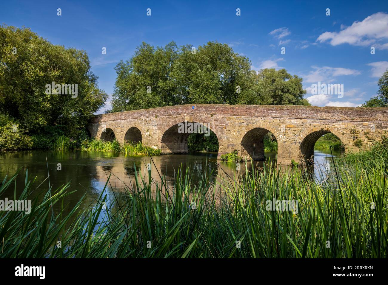 Pershore Old Bridge over the River Avon, Worcestershire, England Stock ...