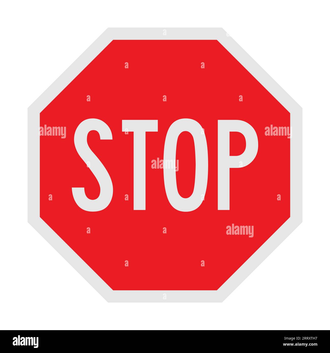Stop sign isolated on white. Vector illustration Stock Vector Image ...