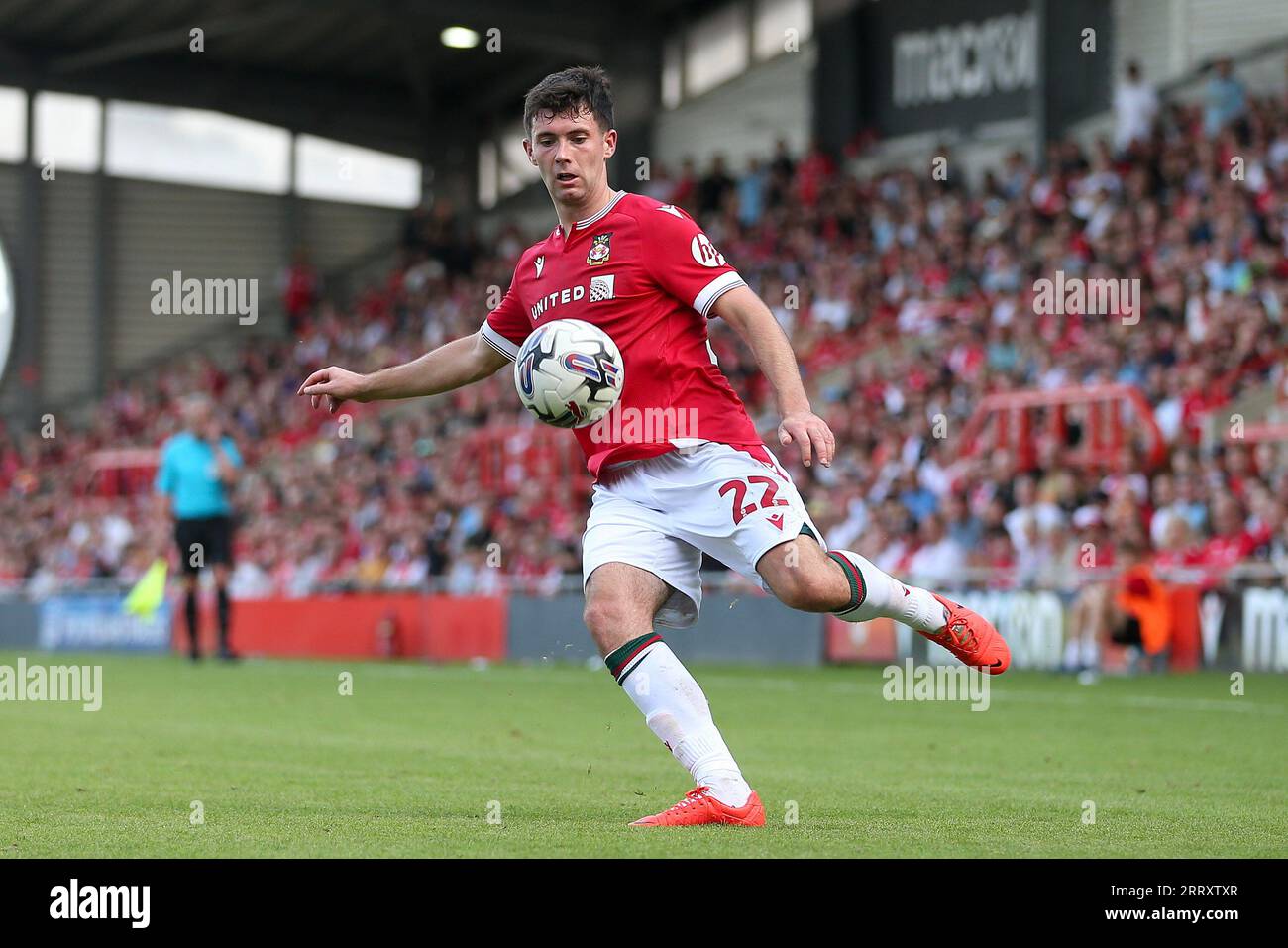Wrexham, UK. 09th Sep, 2023. Thomas O'Connor of Wrexham in action. EFL ...