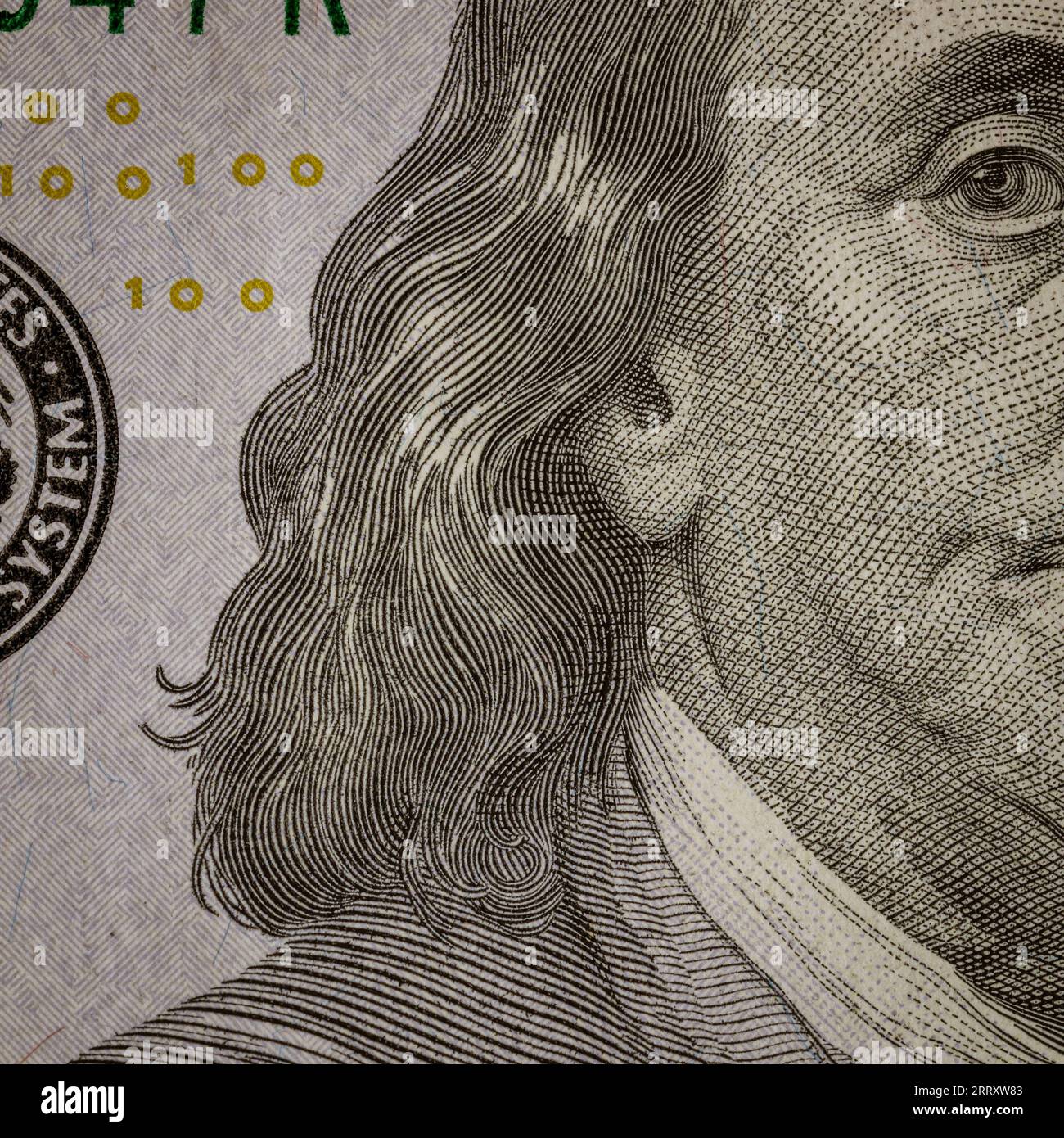 Macro shot of USD currency. USD inflation, US money Stock Photo - Alamy