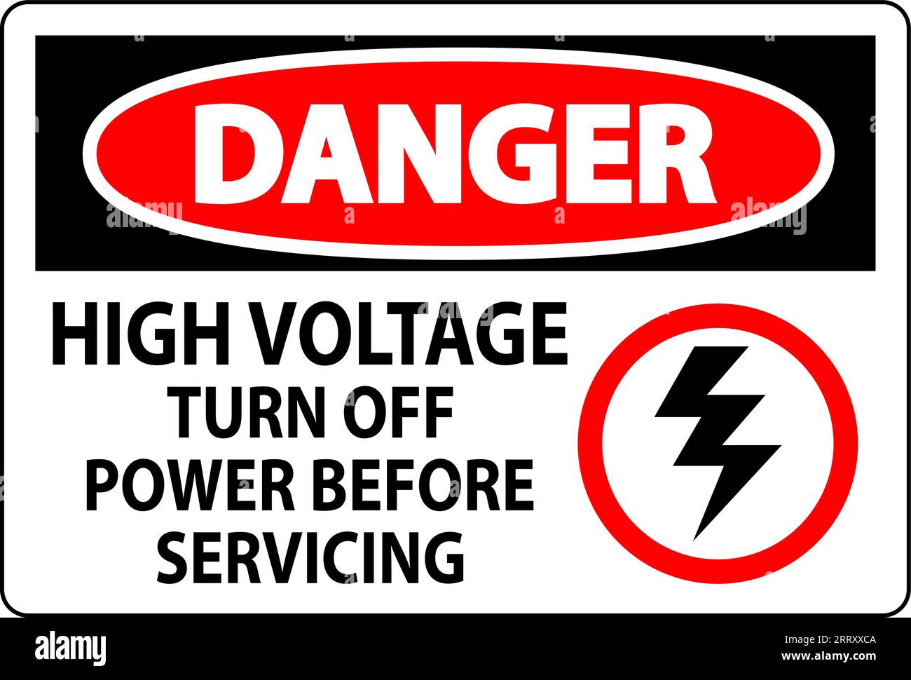 Danger Sign High Voltage - Turn Off Power Before Servicing Stock Vector ...