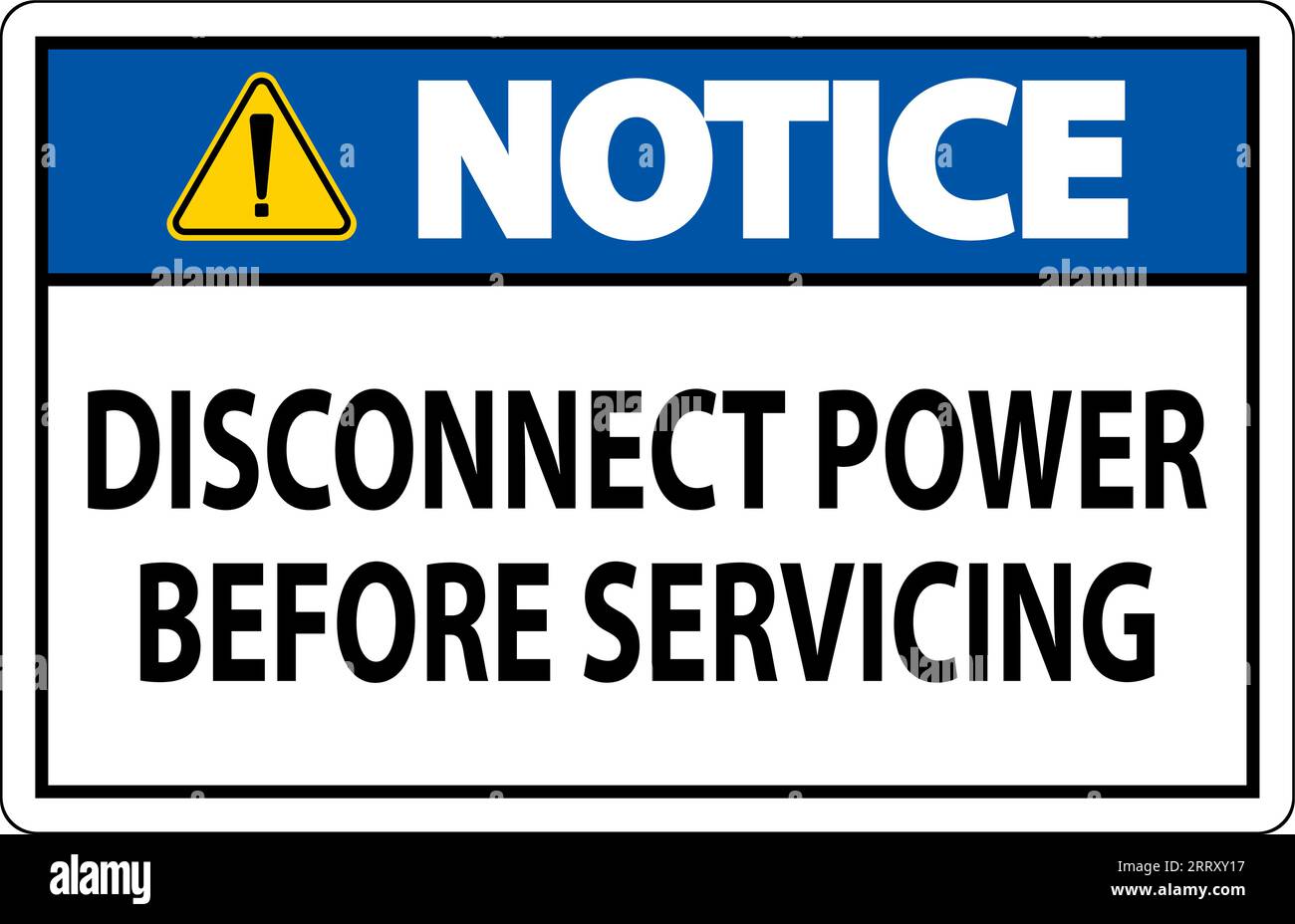 Notice Sign Disconnect Power Before Servicing Stock Vector Image & Art ...
