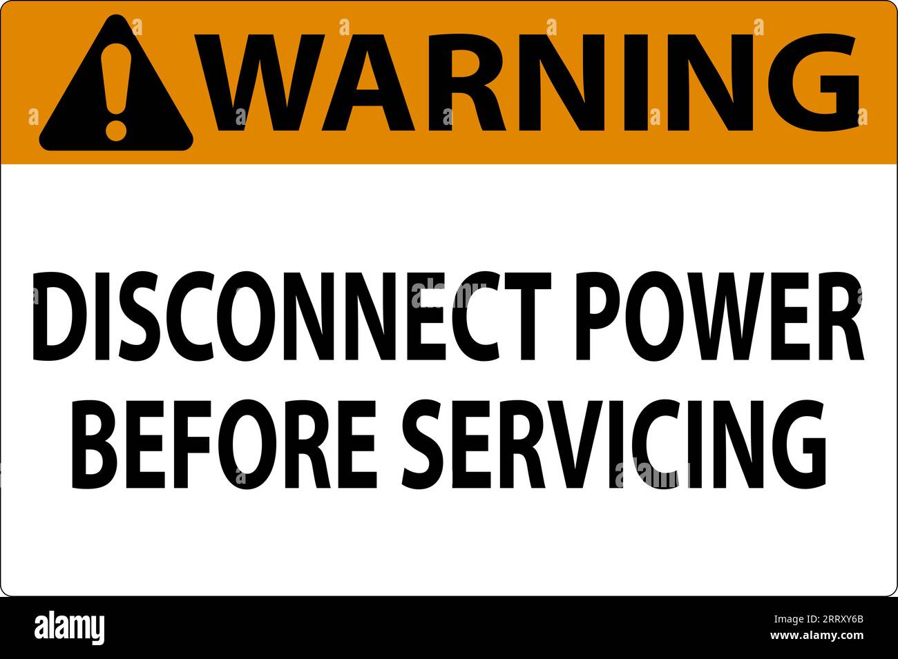 Warning Sign Disconnect Power Before Servicing Stock Vector Image & Art ...