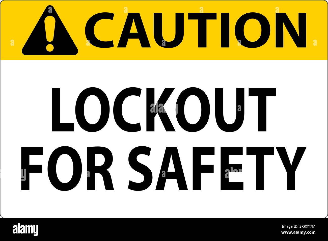 Caution Sign, Lockout For Safety Stock Vector Image & Art - Alamy