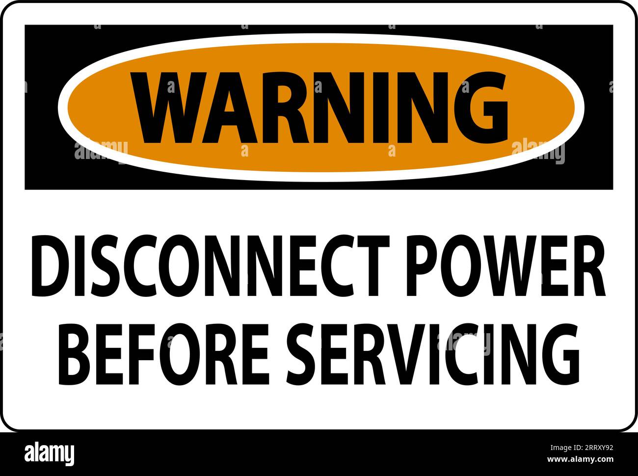 Warning Sign Disconnect Power Before Servicing Stock Vector Image & Art ...